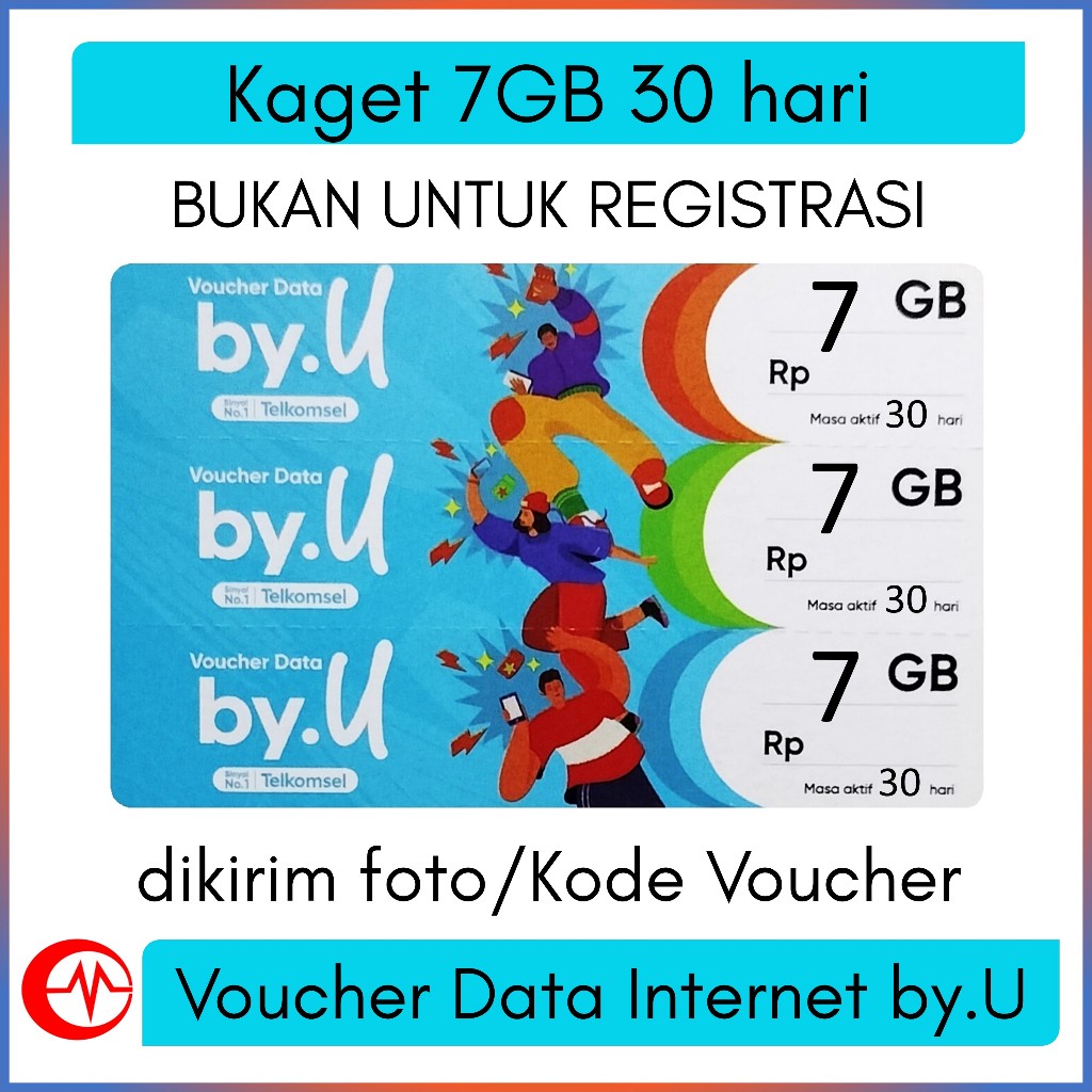 Jual Voucher Data byU 7GB 30Hari Voucher Data by.U | Shopee Indonesia