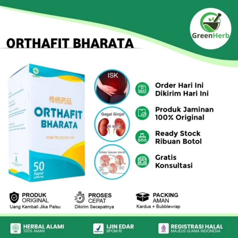 Jual Orthafit Bharata - Obat Infeksi Saluran Kencing - Obat Gagal Ginjal - Obat Uremia - 100% ...