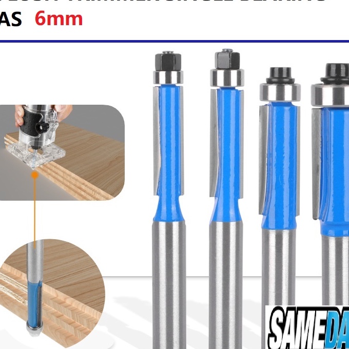 Jual FG2 Mata Profil Straight Flush Trimmer Router Bits Top Bearing ...