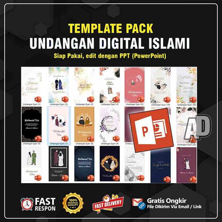 Jual Template Undangan Digital Islami Pernikahan Syari Wedding Format ...