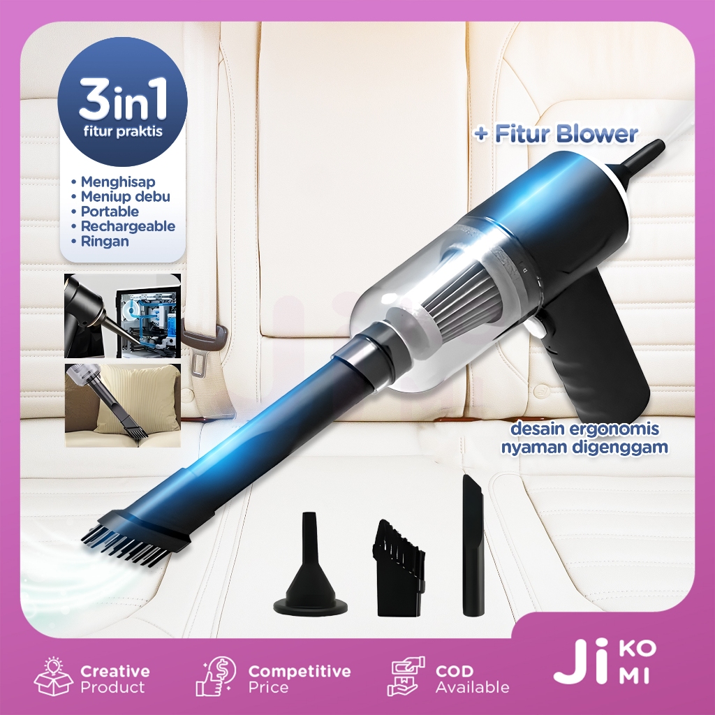 Jual Vacuum Cleaner Mobil 3 In 1 Mini Portable Penghisap Debu Tanpa ...