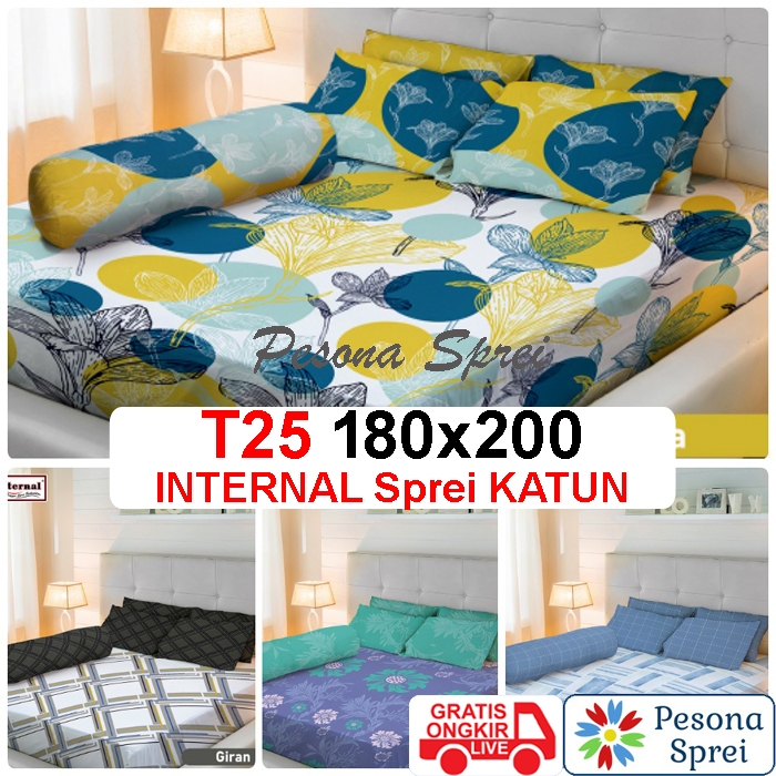 Jual SPREI INTERNAL 180x200 TINGGI 25 cm / SPREI INTERNAL KING TINGGI ...