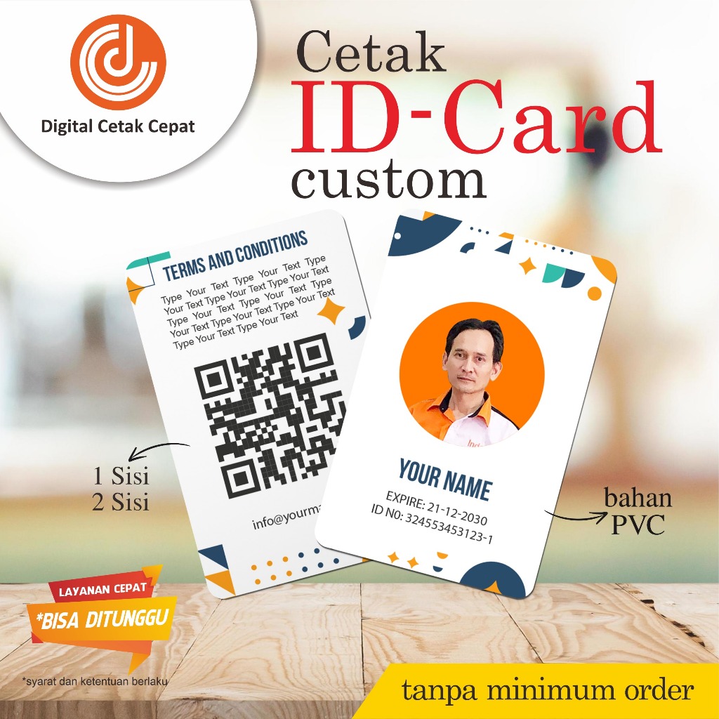 Jual Cetak ID Card KTP Print UV Custom 2 Sisi PVC | Shopee Indonesia