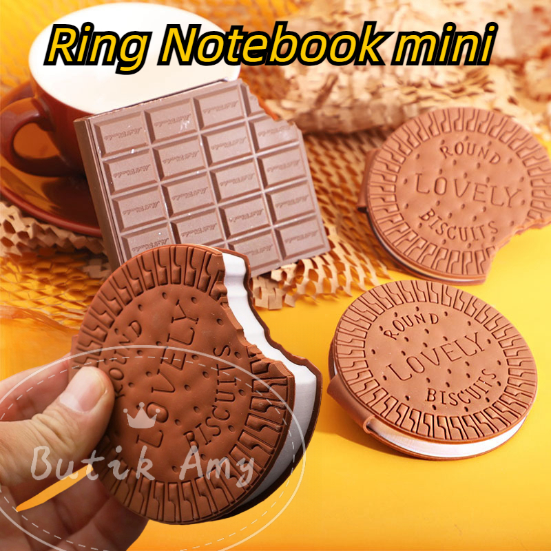 Jual NoteBook Buku Mini Note Coklat/ Buku catatan kartun/Biskuit ...