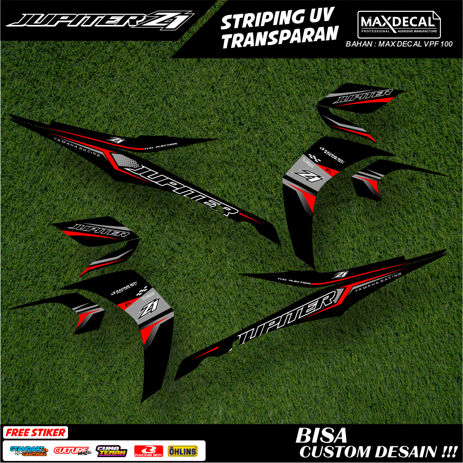 Jual STIKER STRIPING TRANSPARAN JUPITER Z1 FACELIFT LIS STICKER UV SEMI ...