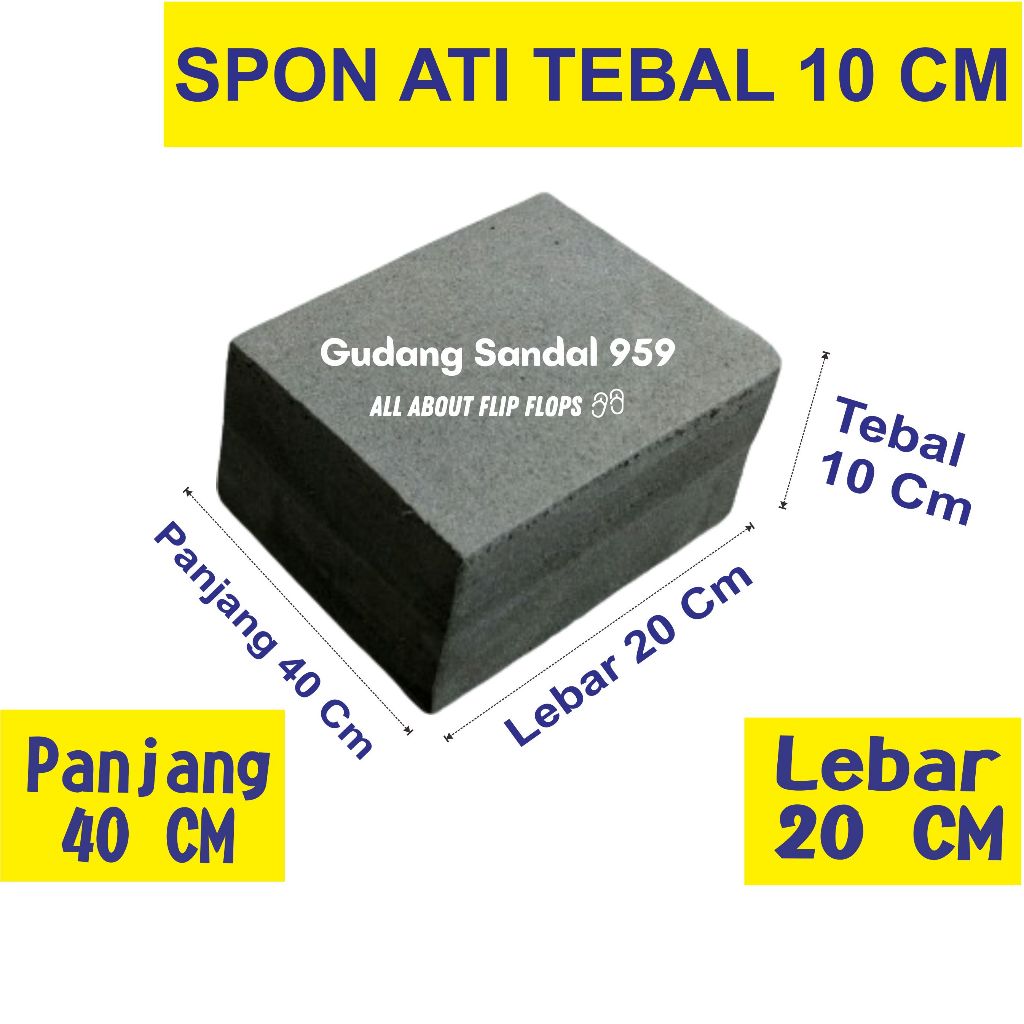 Jual SPON ATI / BUSA ATI / SPON EVA TEBAL 10 CM WARNA HITAM UKURAN 20 X ...
