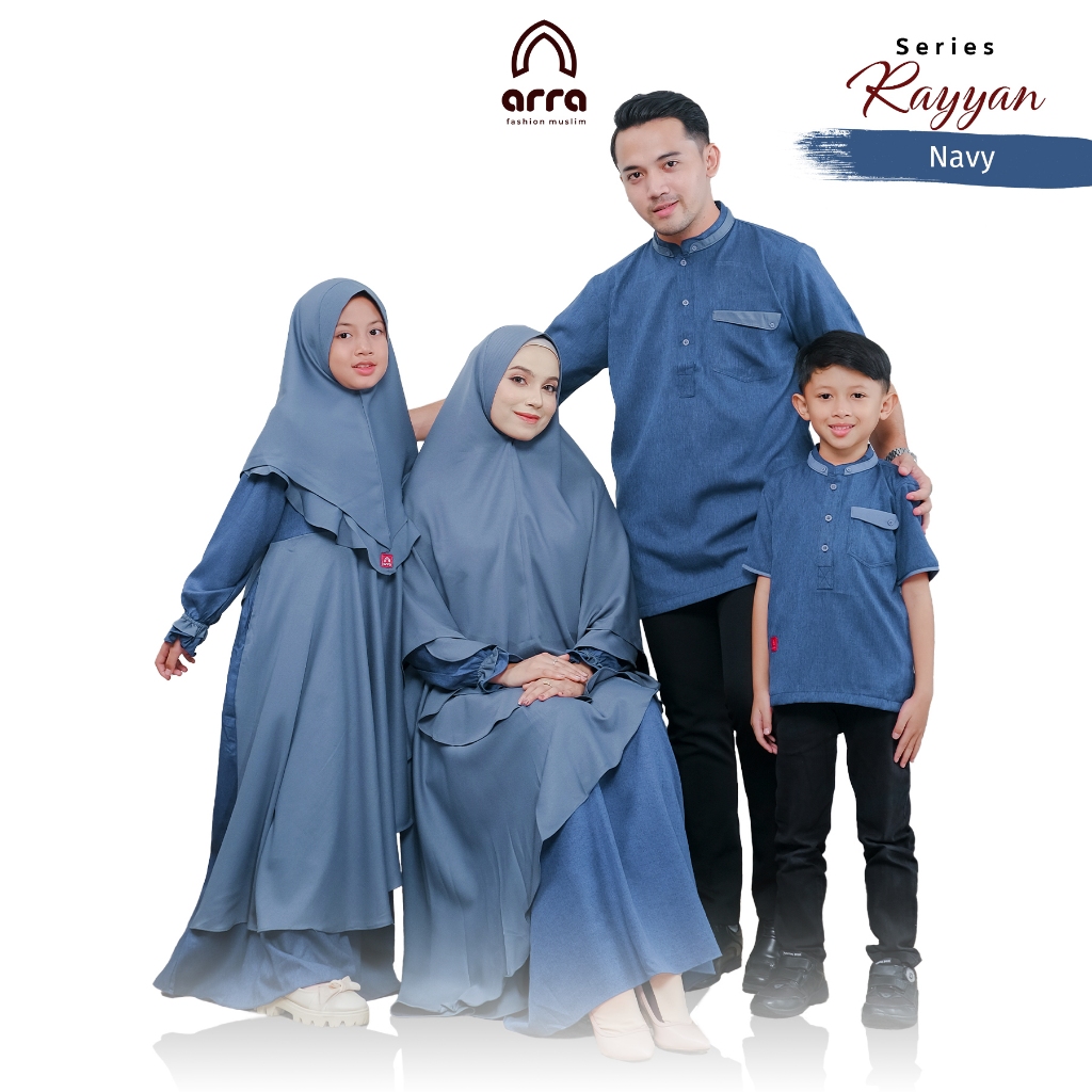 Jual ARRA -Rayyan Sarimbit Keluarga Fashion Muslim Gamis Koko Kerudung Bahan Katun Madina Mix ...