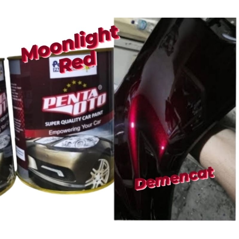 Jual Cat Moonlight red / Cat PU hitam dark red / penta oto Moonlight ...