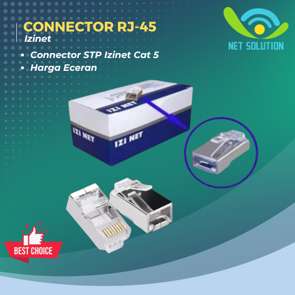 Jual Connector IZINET RJ45 FTP / STP Cat5 | Shopee Indonesia