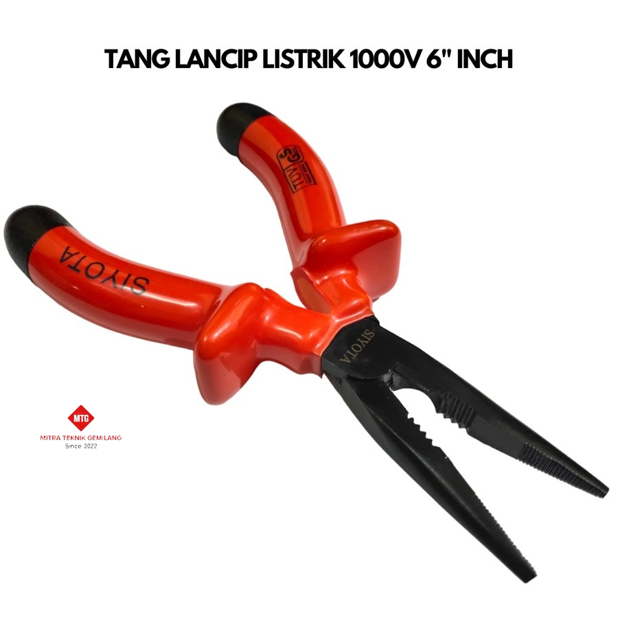 Jual Tang Lancip Panjang 6" Inch Tang Listrik Tang Cucut Buaya Jepit ...