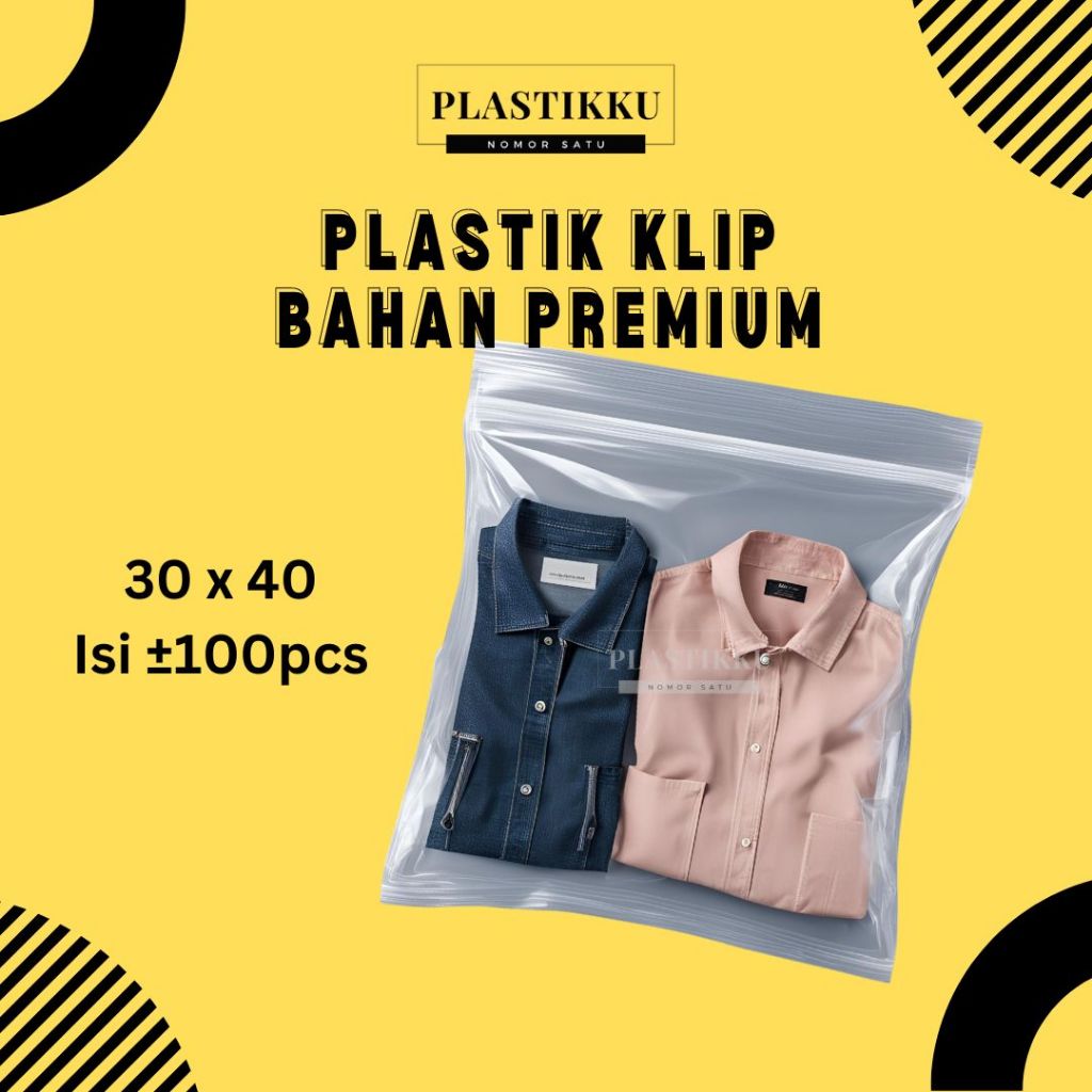 Jual Plastik Klip / Plastik Baju / Plastik Ziplok Tebal 30x40 isi 100 ...