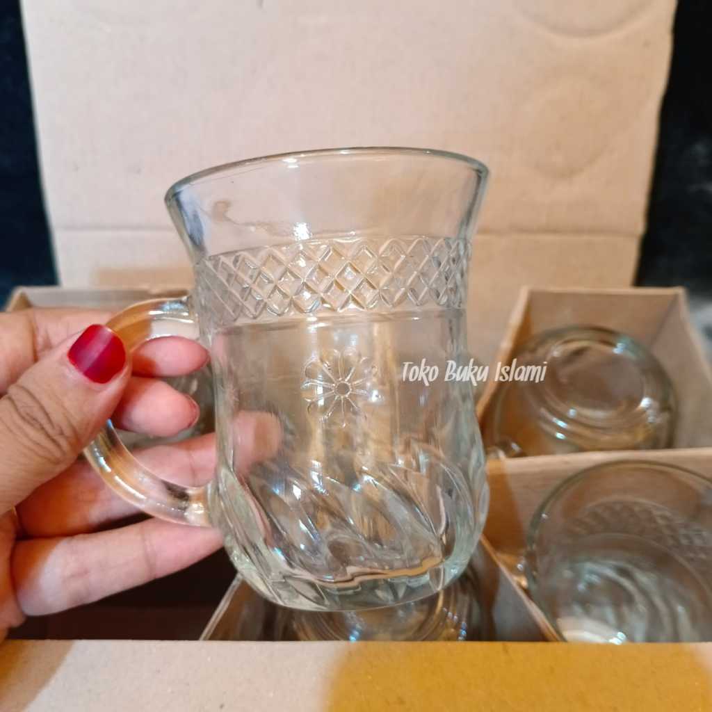 Jual Gelas Teh Kaca Ukir Gelas Kaca Tea set Gelas Sahi Tea Set Cangkir ...