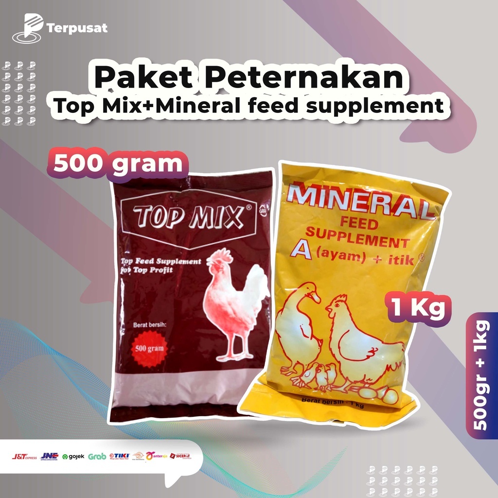 Jual Satu Paket Mineral feed supplement + Top Mix campuran pakan Ayam ...