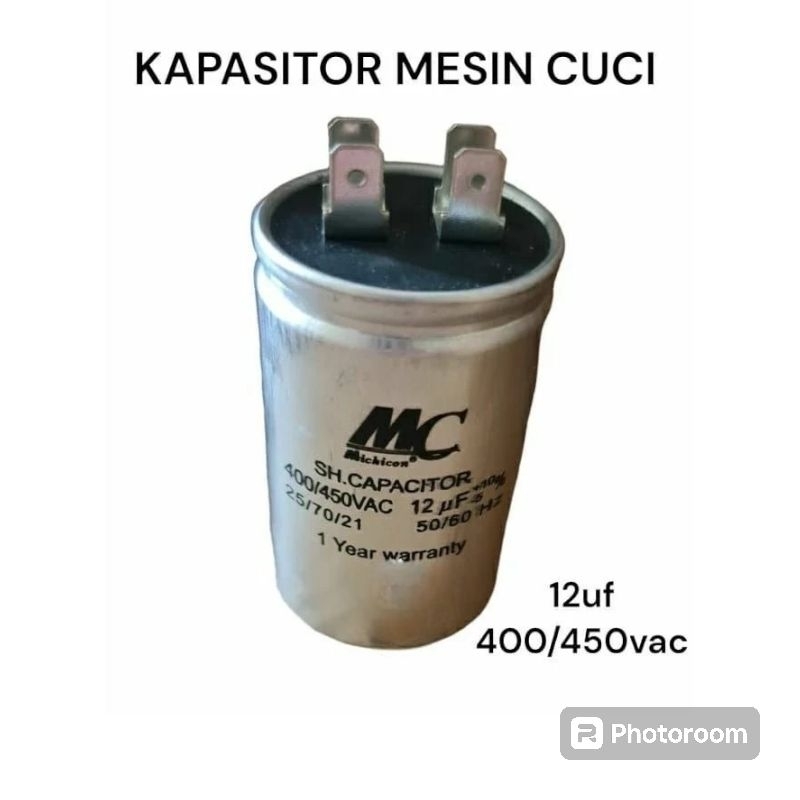 Jual ORIGINAL KAPASITOR MESIN CUCI 12UF MC SH CAPACITOR 400/450 VAC KAPASITOR AC MEREK MC 12 UF ...