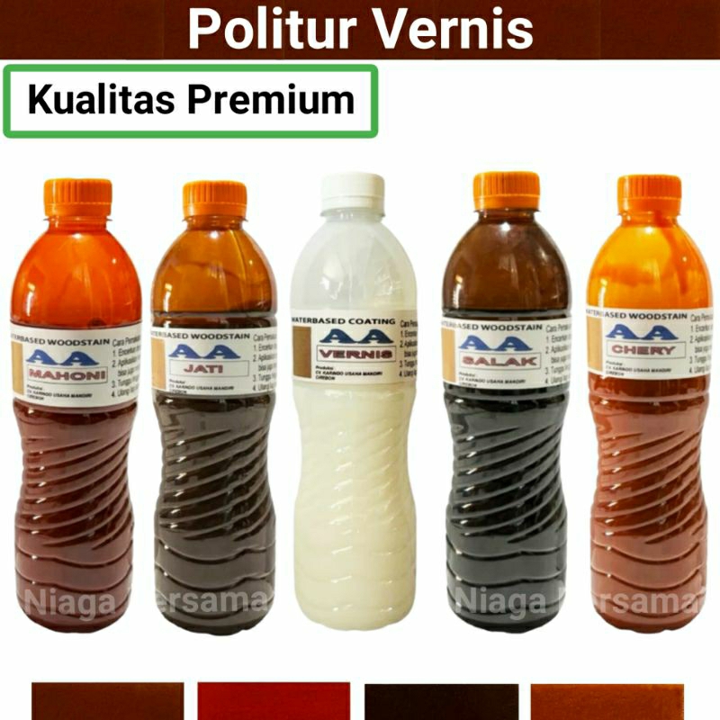 Jual Politur Vernis Jati Mahoni 500 gr Poles Pewarna Kayu Woodstain ...