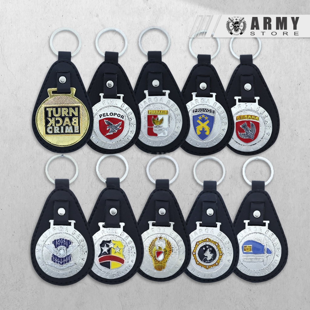 Jual Gantungan Kunci Logo Logo Kesatuan TNI / POLRI / PM / Mabes ...