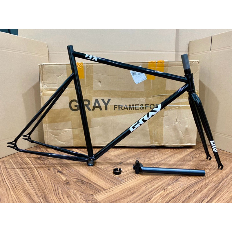 Jual Framset Fixie Classic GRAY F13 Warna Hitam Glossy Bahan Aluminum ...