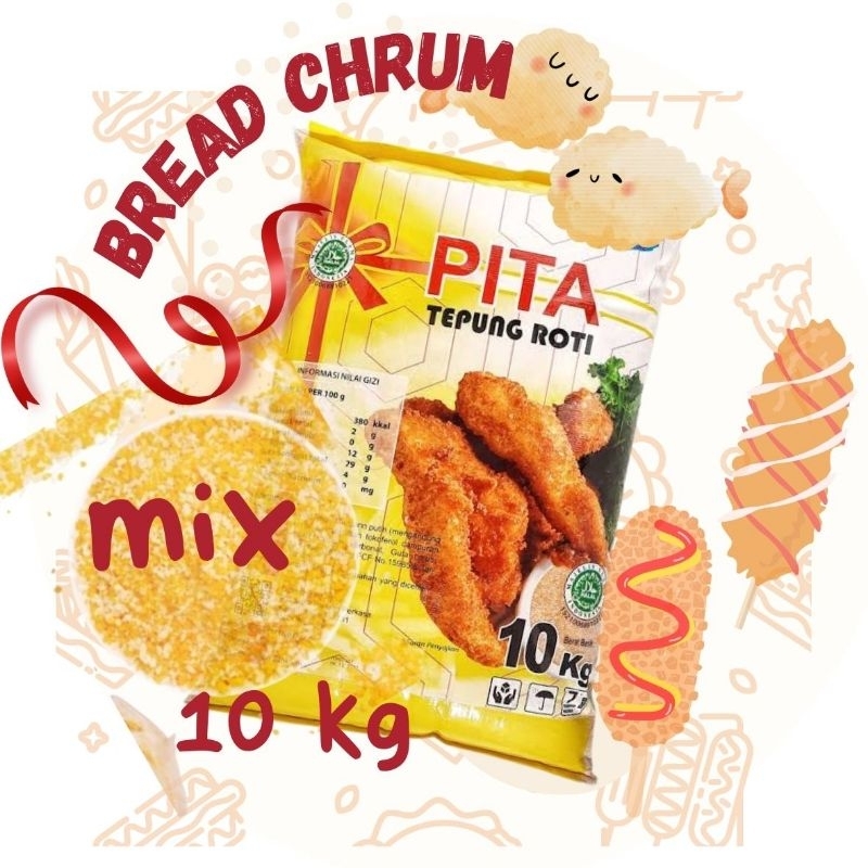 Jual tepung panir pita/tepung roti/bread crumb mix (1 zak/10 kg ...