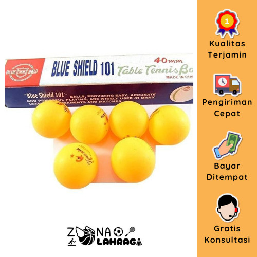 Jual BOLA PINGPONG SHILED - SHIELD ISI 6 KUNING 40MM | Shopee Indonesia