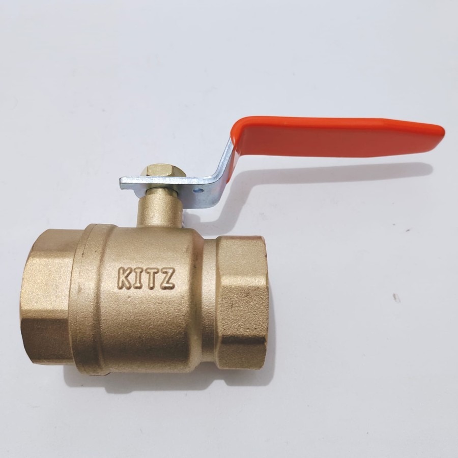 Jual BALL VALVE KUNINGAN KITZ 1" / STOP KRAN KUNINGAN 1 INCH ORIGINAL | Shopee Indonesia
