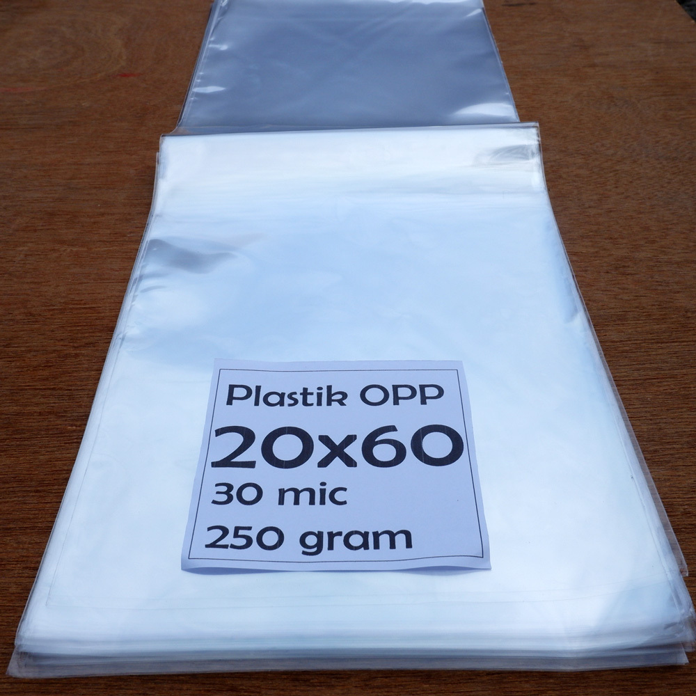 Jual Plastik OPP 20x60 cm 30 mic 250 gram tanpa lem | Shopee Indonesia