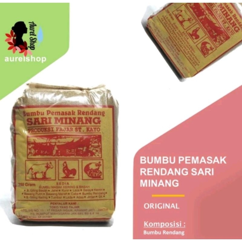 Jual SARI MINANG Bumbu Pemasak Rendang kemasan 1 kg (250g x 4pcs ...