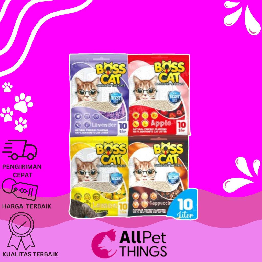 Jual GOJEK GRAB Pasir BOSS CAT 10 Liter Pasir Wangi Gumpal | Shopee Indonesia