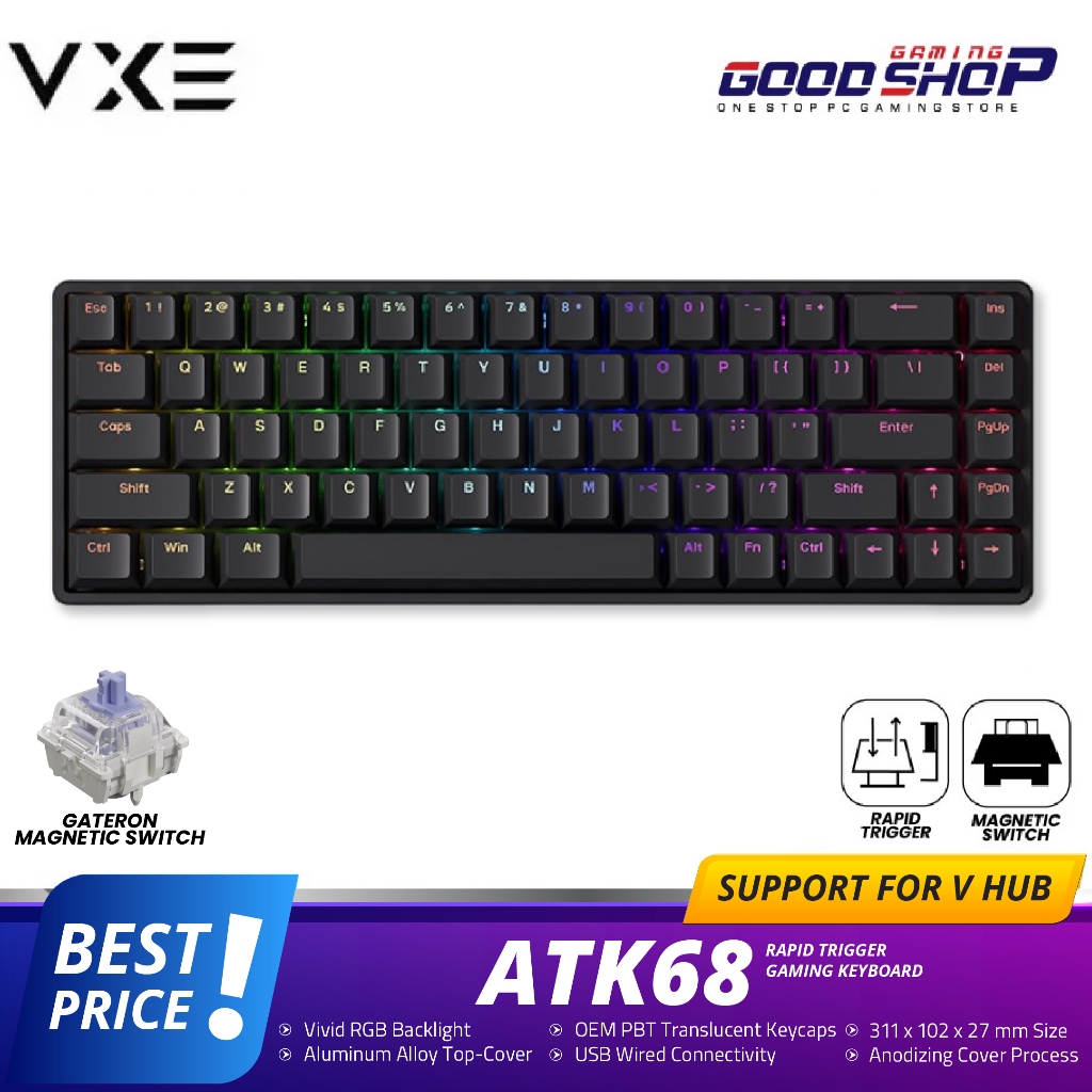 Jual VXE ATK68 Magnetic Switch Mechanical Keyboard | Shopee Indonesia
