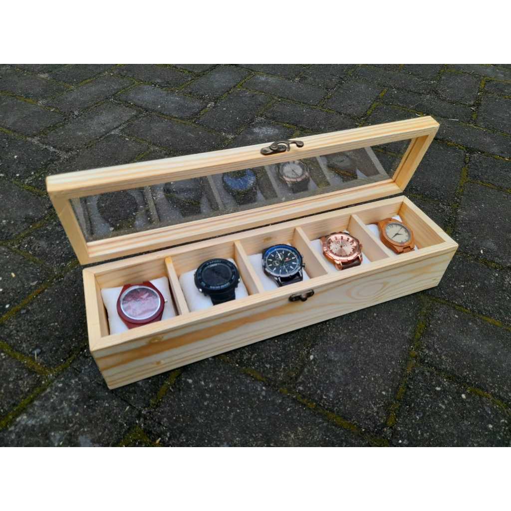 Jual box jam tangan kayu tempat display jam arloji | Shopee Indonesia