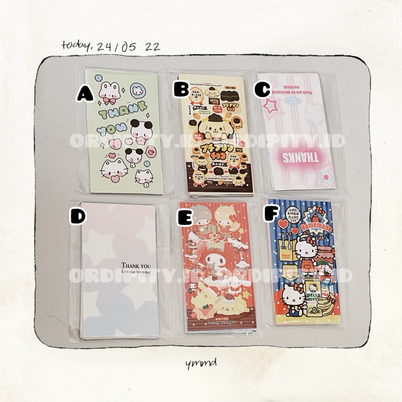Jual STICKER SET KARAKTER LUCU GEMAS SANRIO HELLO KITTY KUROMI ...
