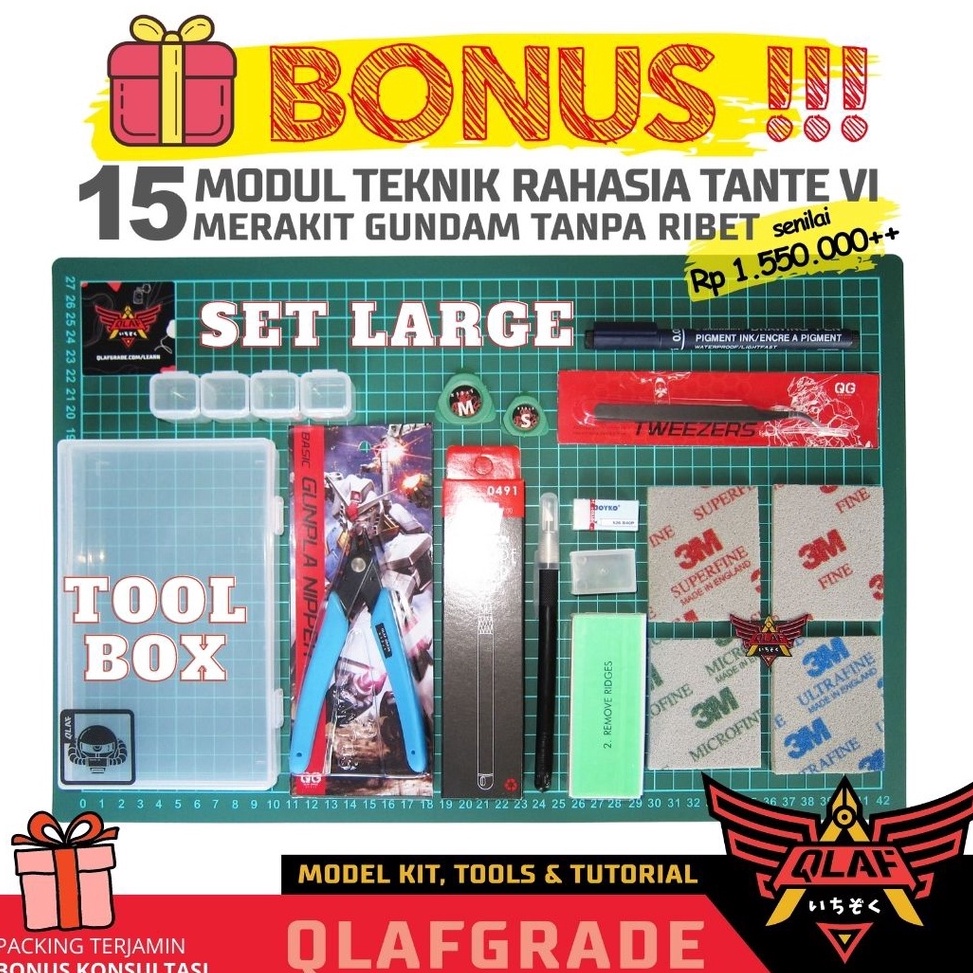 Jual ART U3C2 ALAT RAKIT GUNDAM SET BOX LENGKAP A3 LARGE tool set starter gunpla | Shopee Indonesia