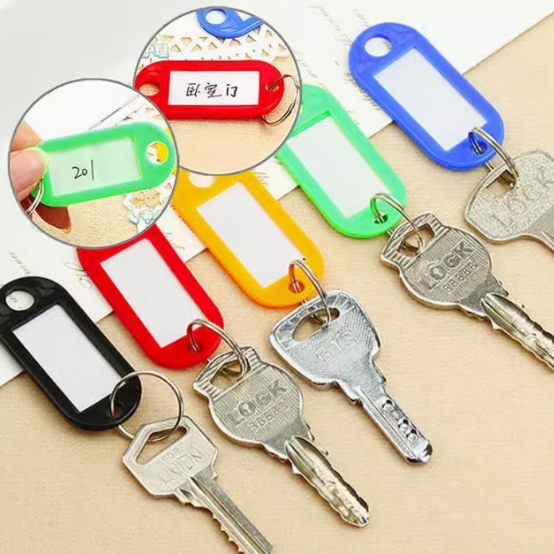 Jual Tag Gantungan Kunci Label Nama | Keychain Ring Name Tag ...
