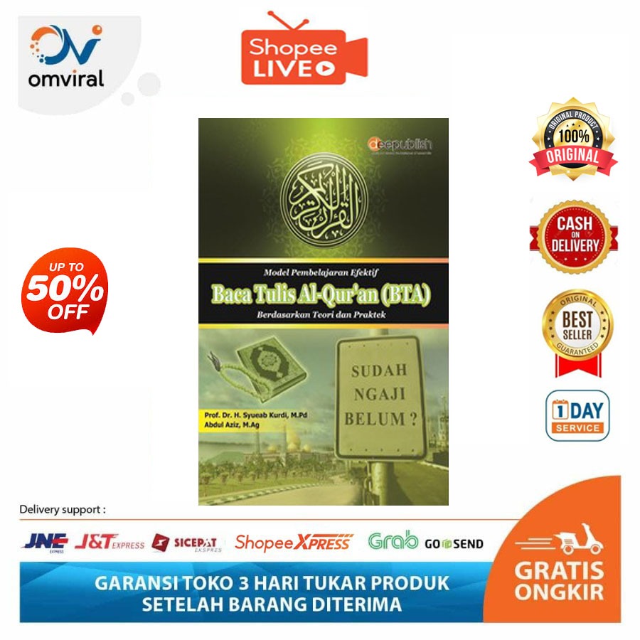 Jual Buku Model Pembelajaran Efektif Baca Tulis Al-Qur’an (BTA) Syuaeb Kurdi Penerbit Deepublish ...