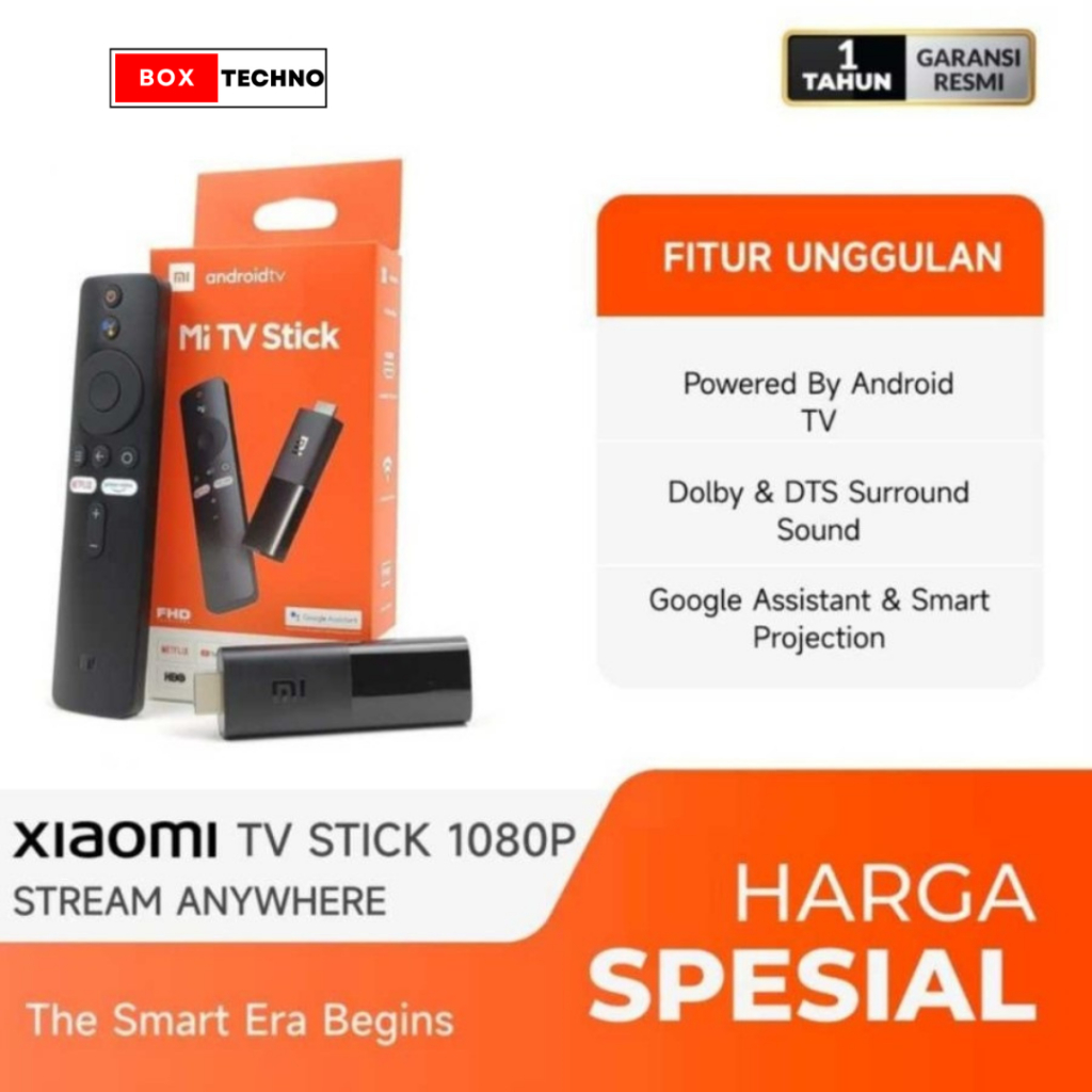 Jual Xiaomi TV Stick Box Android Remote & HDMI Dongle Smart TV Full HD ...
