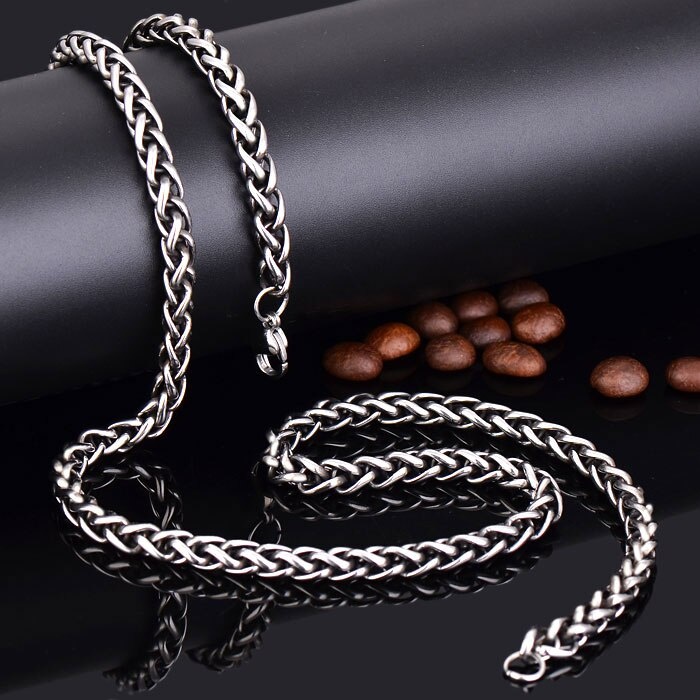 Jual Tali Kalung Rantai Silver 5 Jenis / Plain Necklace Chain Bamboo ...