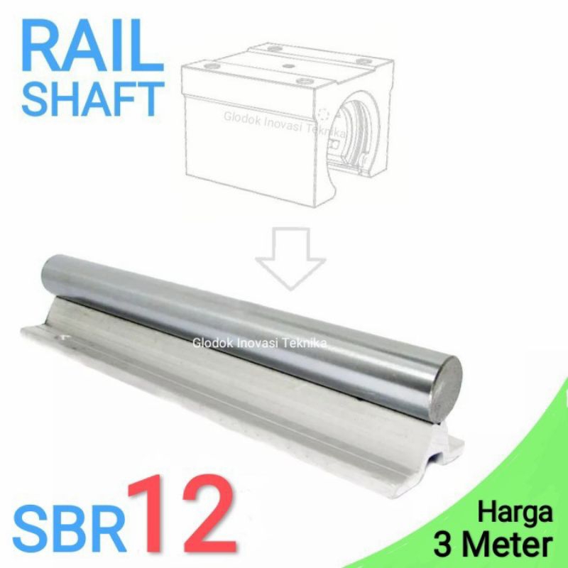 Jual rod Shaft as SBR12 SBR 12 linear guide rail rel support slide slider sliding 12mm mm ...