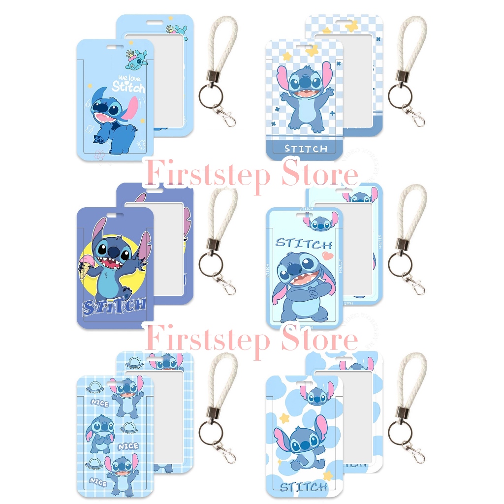 Jual FIRSTSTEP - Stitch ID Card Holder / Name Tag / Gantungan Kartu ...