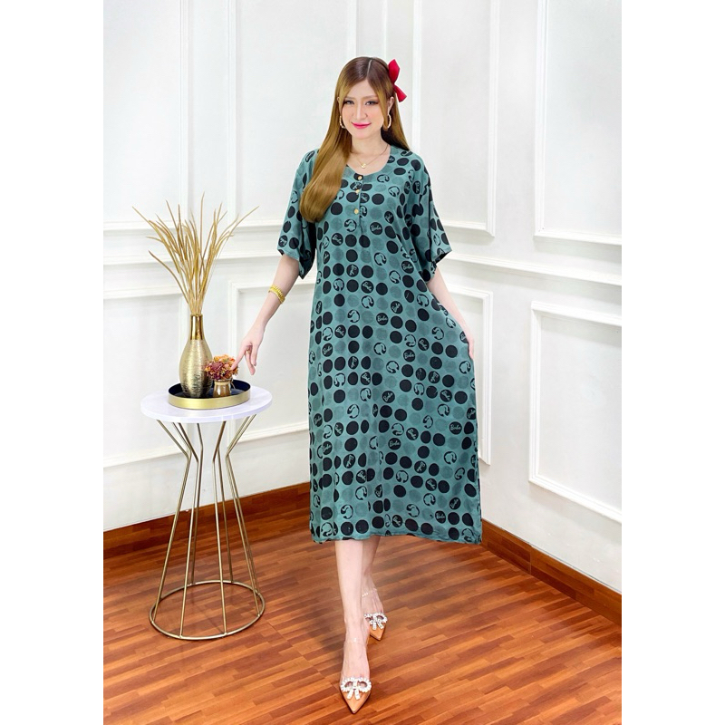 Jual Daster Jumbo Rayon Tulip Ld 135 Daster Kekinian Busui Kancing ...