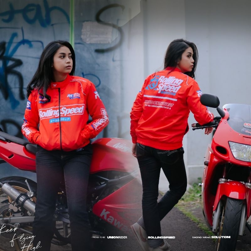 Jual Rollingspeed Class Red Jacket Nascar | Jaket Motor Merah | Shopee ...