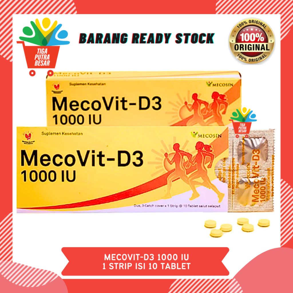 Jual MECOVIT D3 1000 IU 1 STRIP 10 TABLET SUPLEMEN KESEHATAN | Shopee ...
