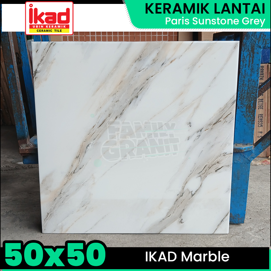 Jual Keramik Lantai 50x50 IKAD Marble Series Motif Marmer Glossy ...