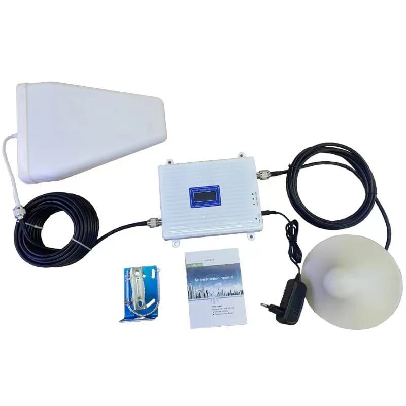Jual Penguat sinyal repeater GSM tri band 2G 3G 4G 900 Mhz 2100 Mhz 1800 Mhz booster signal ...