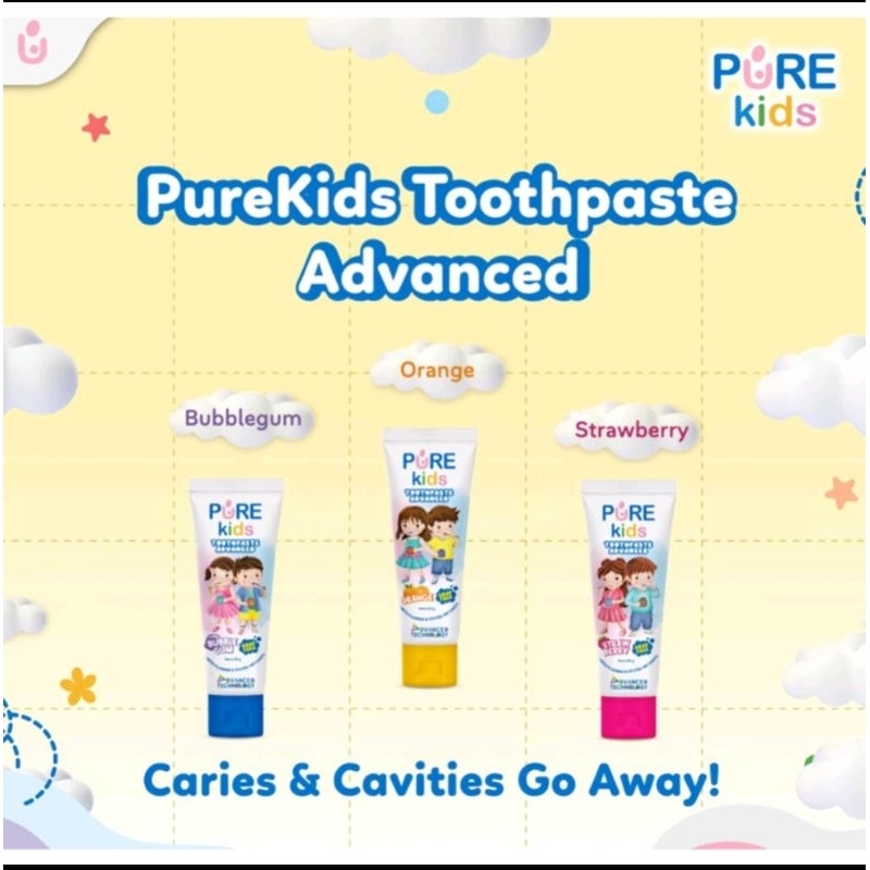 Jual Pure Kids Toothpaste Advanced 50gr | Odol Pasta Gigi Anak | Shopee ...