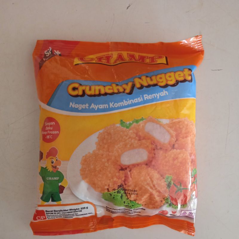 Jual Champ crunchy nugget naget ayam kombinasi renyah 225gram | Shopee ...
