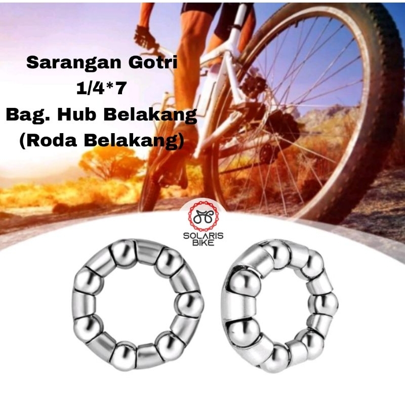 Jual Gotri 1/4 x 7 Sarangan Gotri Pelor Hub Belakang Sepeda Universal ...