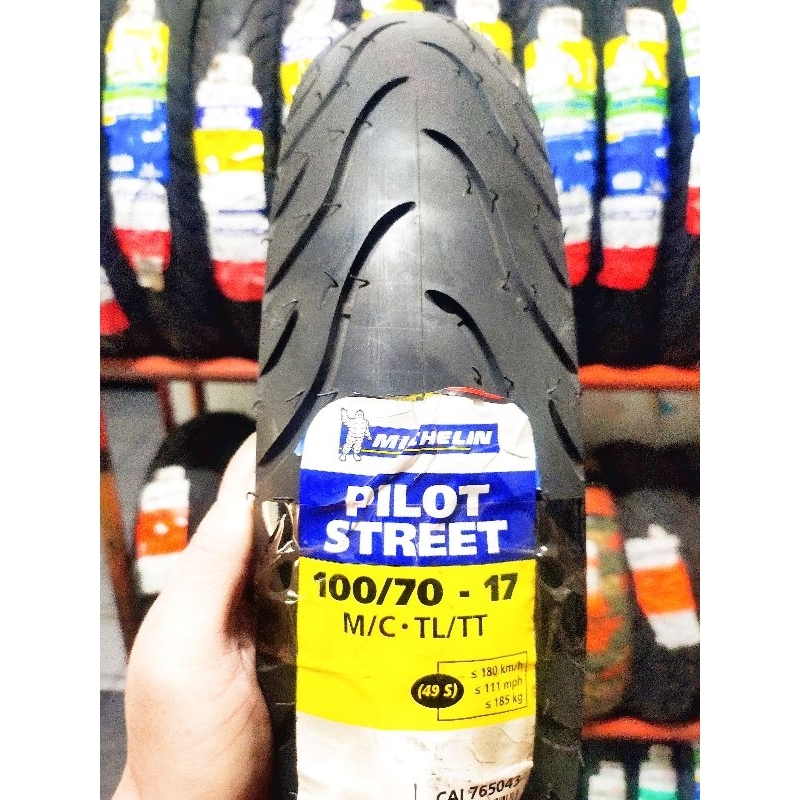 Jual BAN RING 17 MICHELIN 100/70-17 PILOT STREET BAN TUBELES 100/70-17 ...