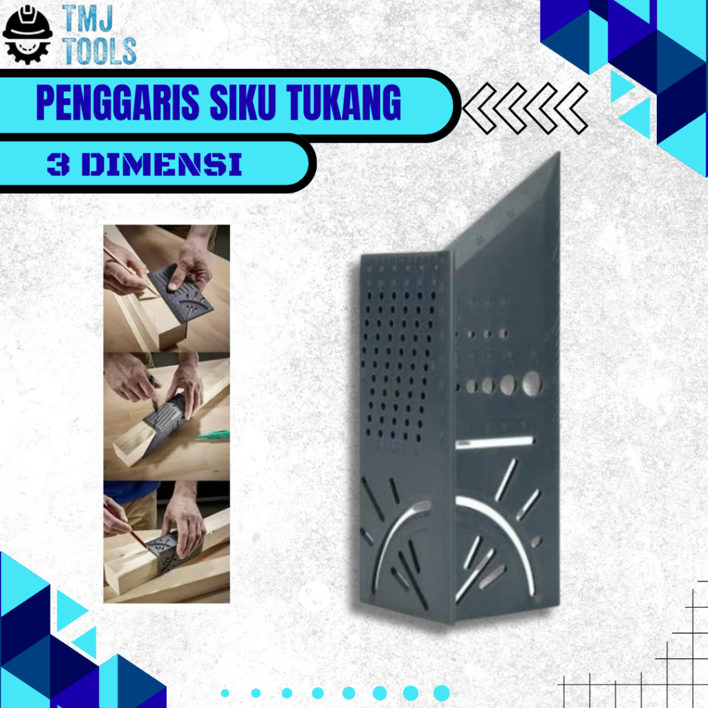 Jual Penggaris Siku Tukang 3D Mitre Angle Square Penanda Kayu Siku ...