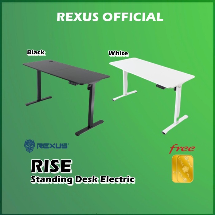 Jual Rexus Rise Standing Desk RXD-146 Electric Gaming Desk Meja ...