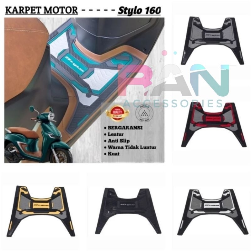Jual KARPET Honda STYLO 2024 2025 Karet Premium MOTOFREED Hijau Merah ...