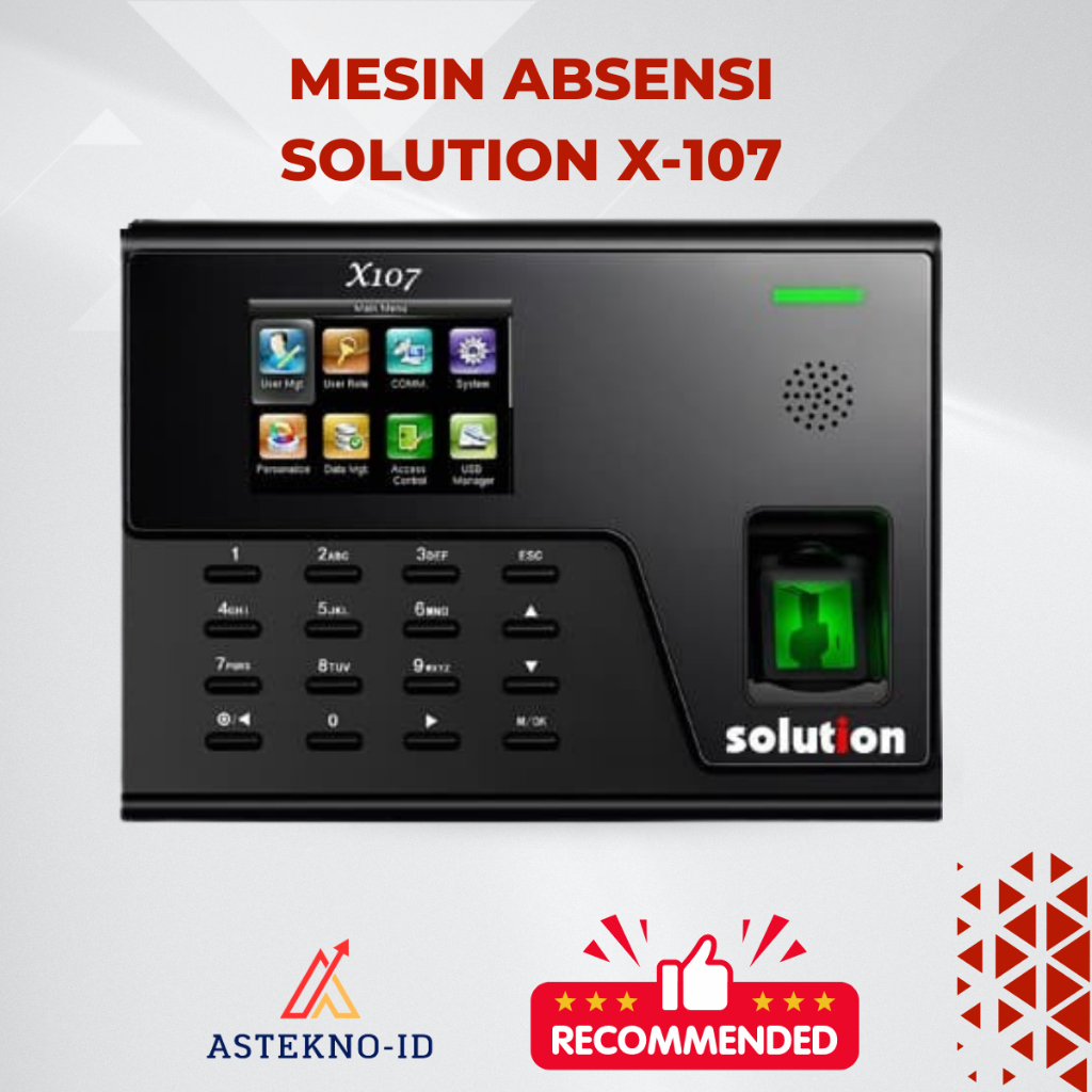Jual Mesin Absensi Solution X107 Wireless Wifi Door Access RFID Card ...